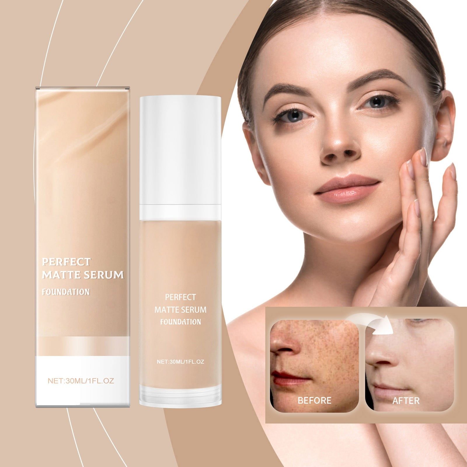 Perfect Matte Serum Foundation, Pflegende Foundation Mit Seidig Mattem ...