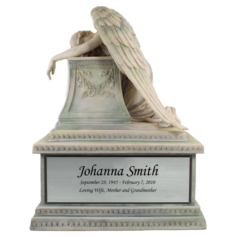 Perfect Memorials Large Custom Engraved Weeping Angel Cremation Urn ...