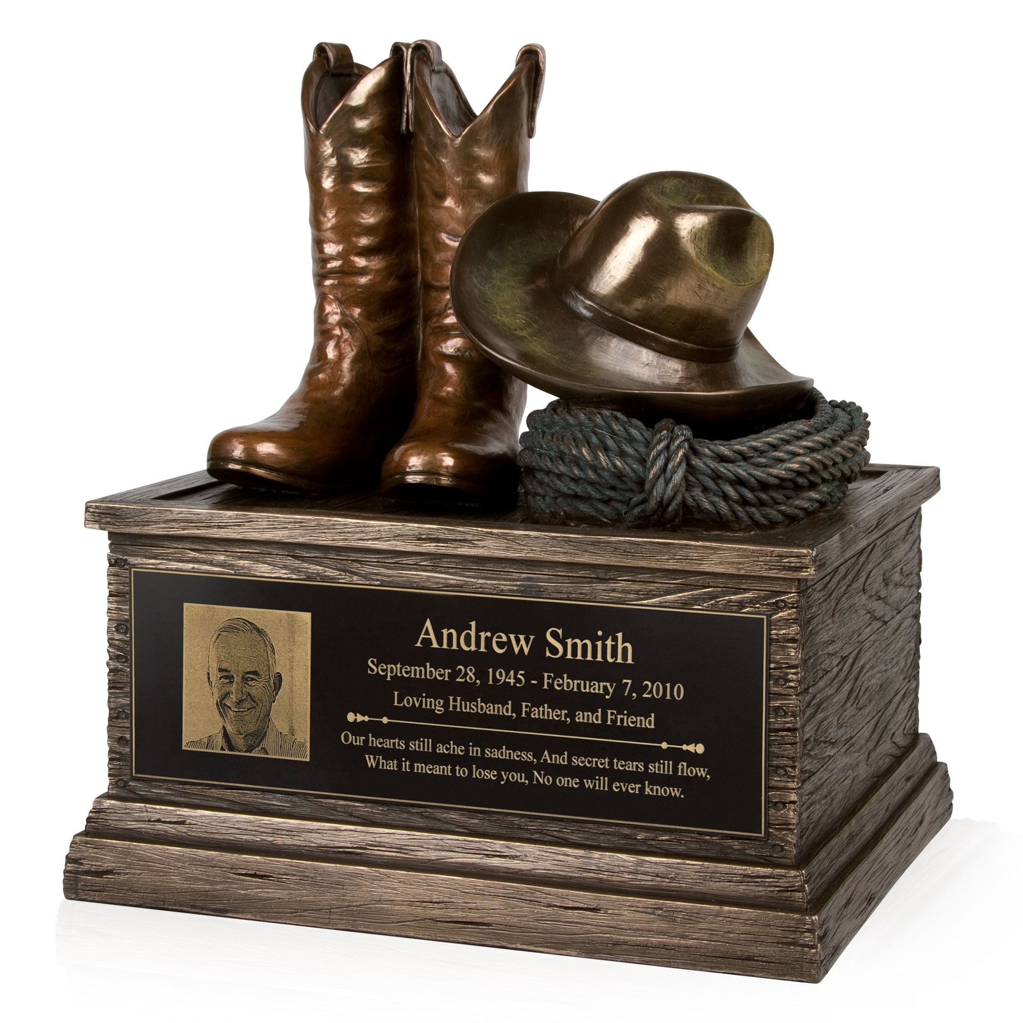 Perfect Memorials Large Cowboy Boots Cremation Urn - Walmart.com