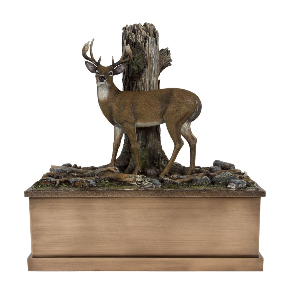 Perfect Memorials Large Bronze Deer Cremation Urn, Keepsake for Ashes ...