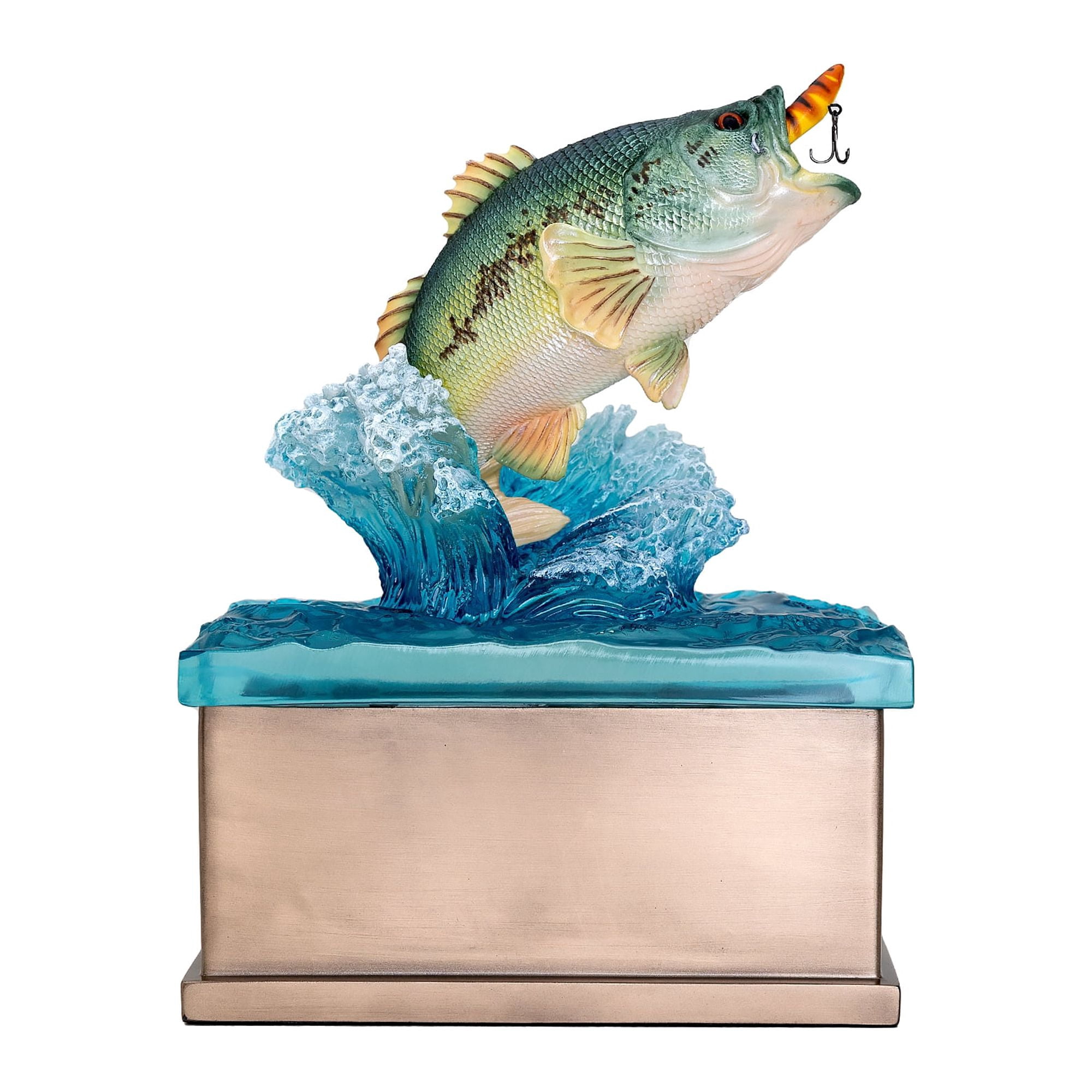 Perfect Memorials Largemouth Bass Fishing Cremation Urn, 50 Cubic ...