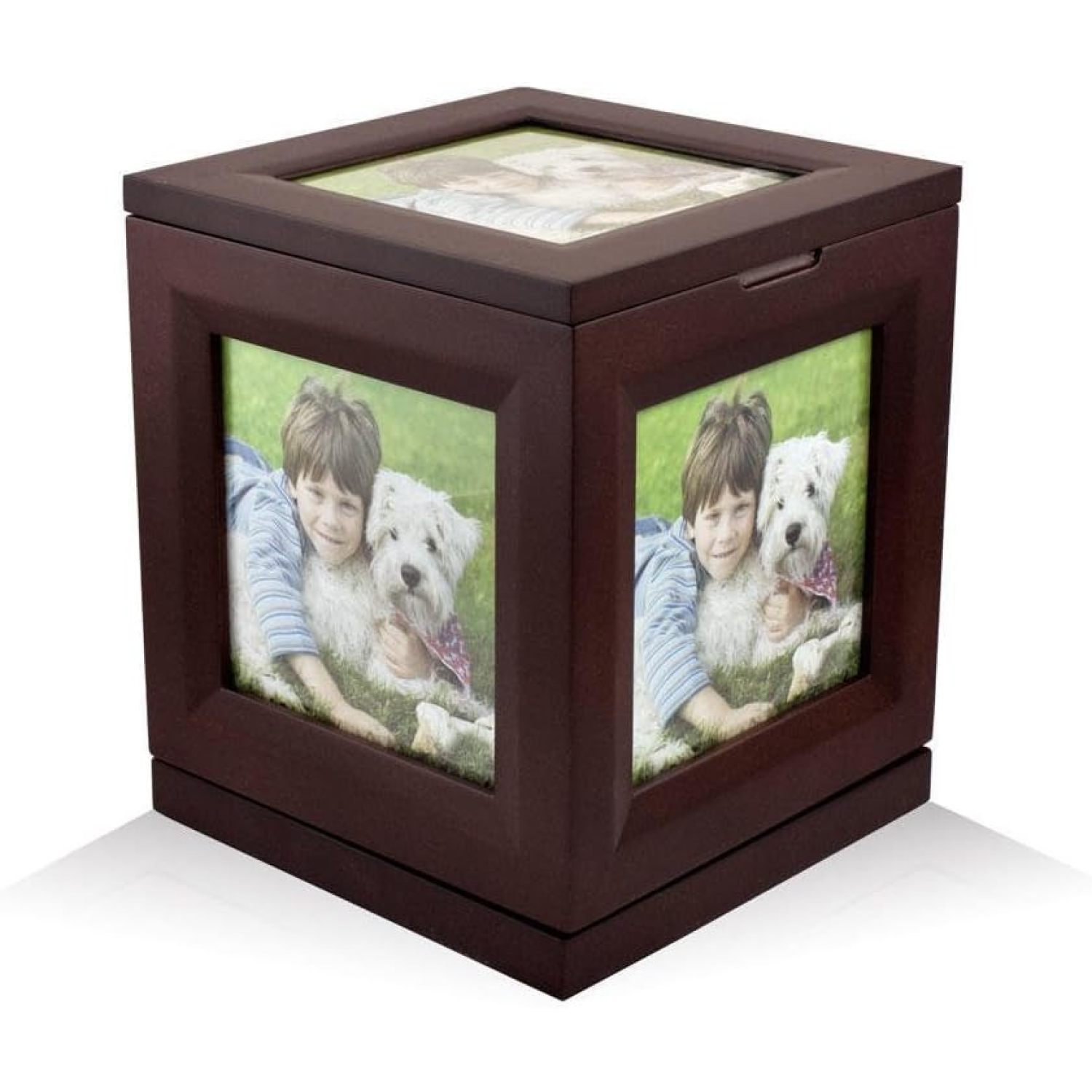 Perfect Memorials Medium Photo Cube Rotating Cremation Urn (90 Cu/in ...