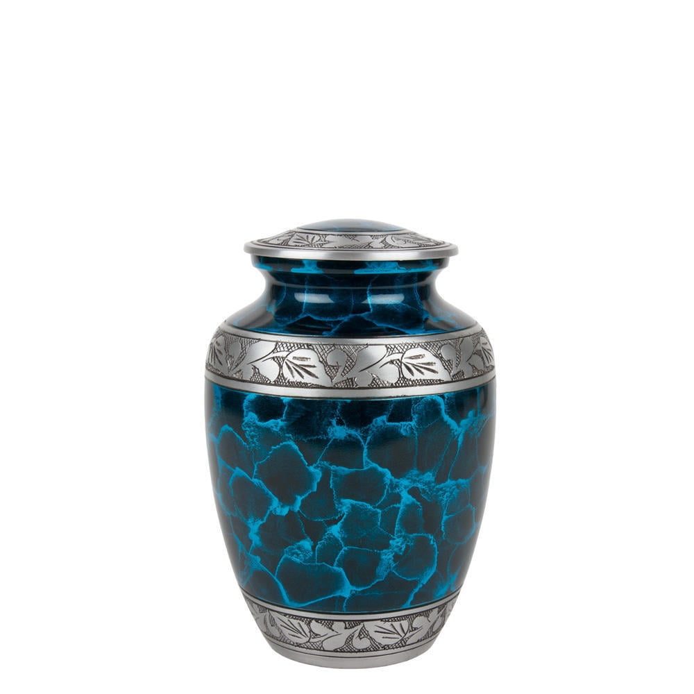 Perfect Memorials Medium Turquoise Dream Cremation Urn, Aluminum, Hand ...