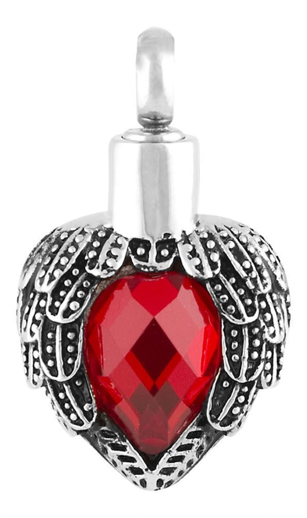Perfect Memorials Ruby Angels Near Heart Stainless Steel Cremation ...
