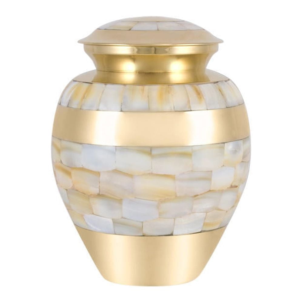 Perfect Memorials Small Brass Mother Of Pearl Cremation Urn - Walmart.com