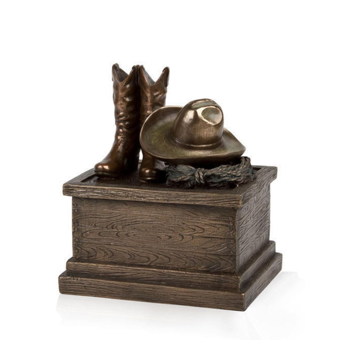 Perfect Memorials Small Cowboy Boots Cremation Urn - Walmart.com
