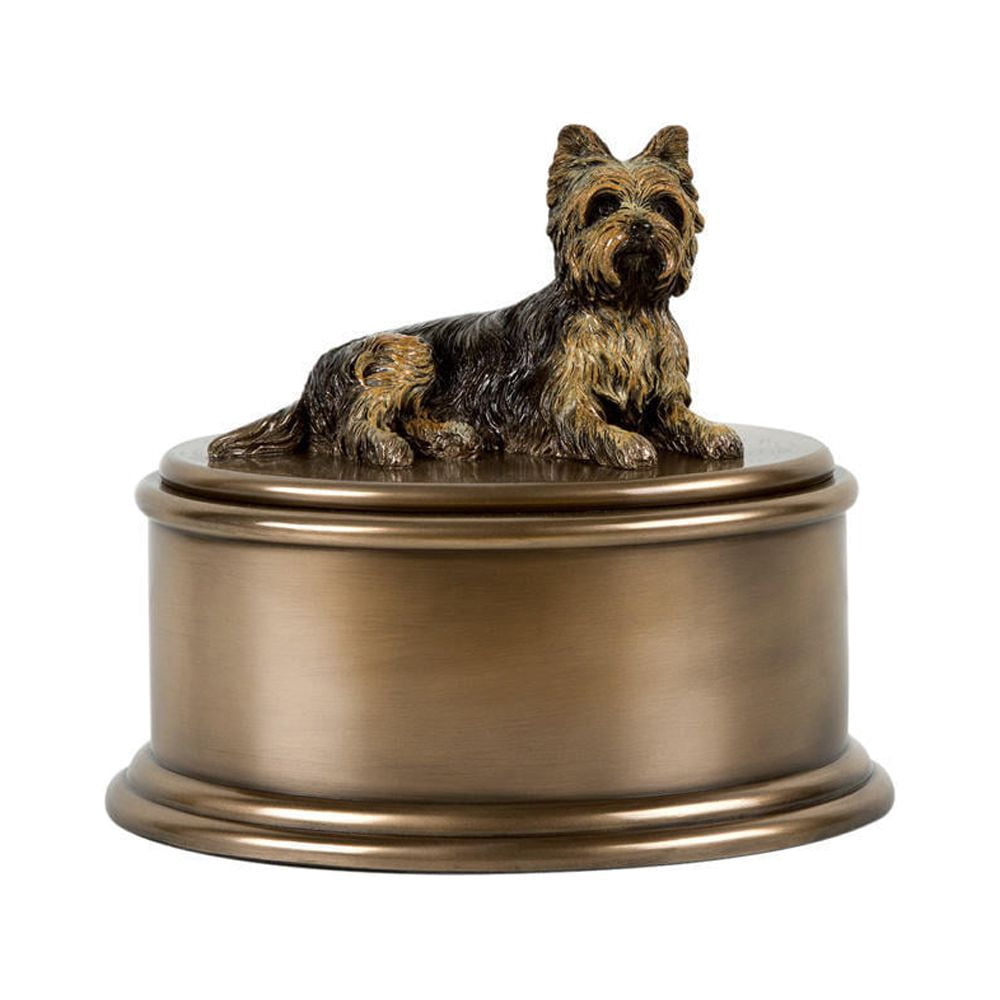 Perfect Memorials Large Yorkshire Terrier Dog Ashes Figurine Cremation ...