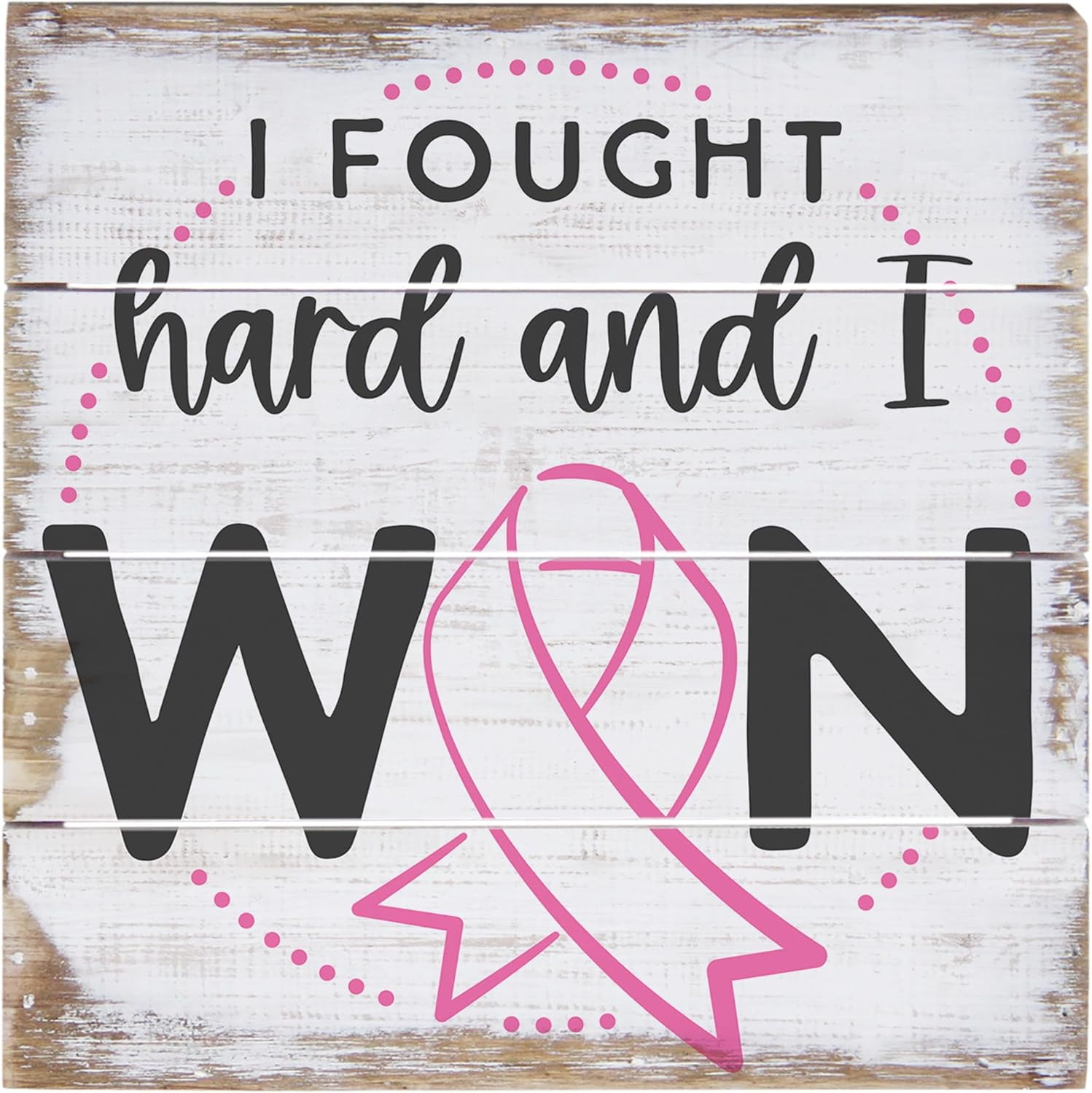 Perfect Pallet Petites Cancer Awareness Sign - I Fought Hard And I Won ...