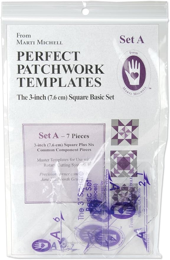 Perfect Patchwork Template-Set A - 3 Basic Square Set 7/Pkg - Walmart.com
