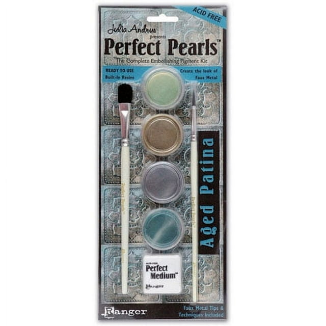 Perfect Pearls Pigment Powder Set Aged Patina 4Colors And Ac - Walmart.com