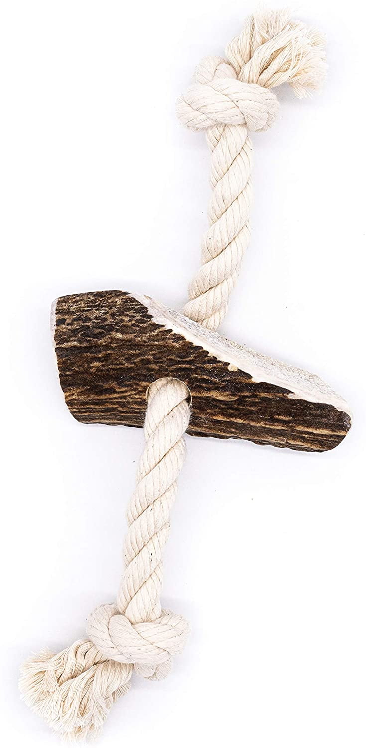 Perfect Pet Chews Split Elk Antler Rope Toy - Grade A, All Natural ...