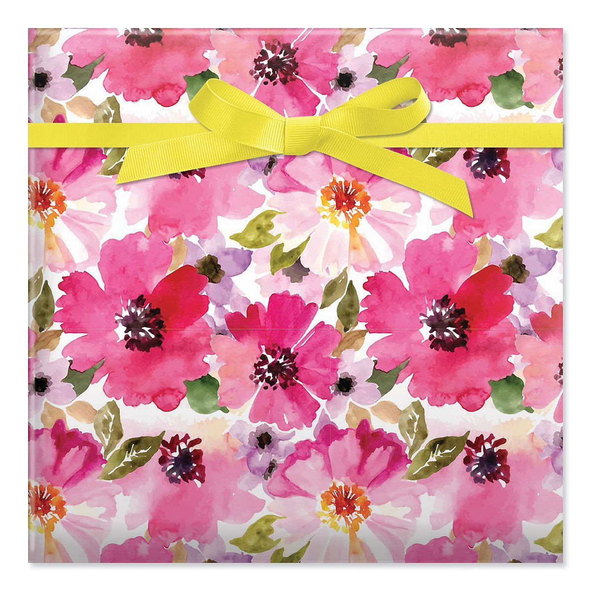 Perfect Pink Poppies Jumbo Rolled Gift Wrap (1 Giant Roll, 61 sq. ft ...