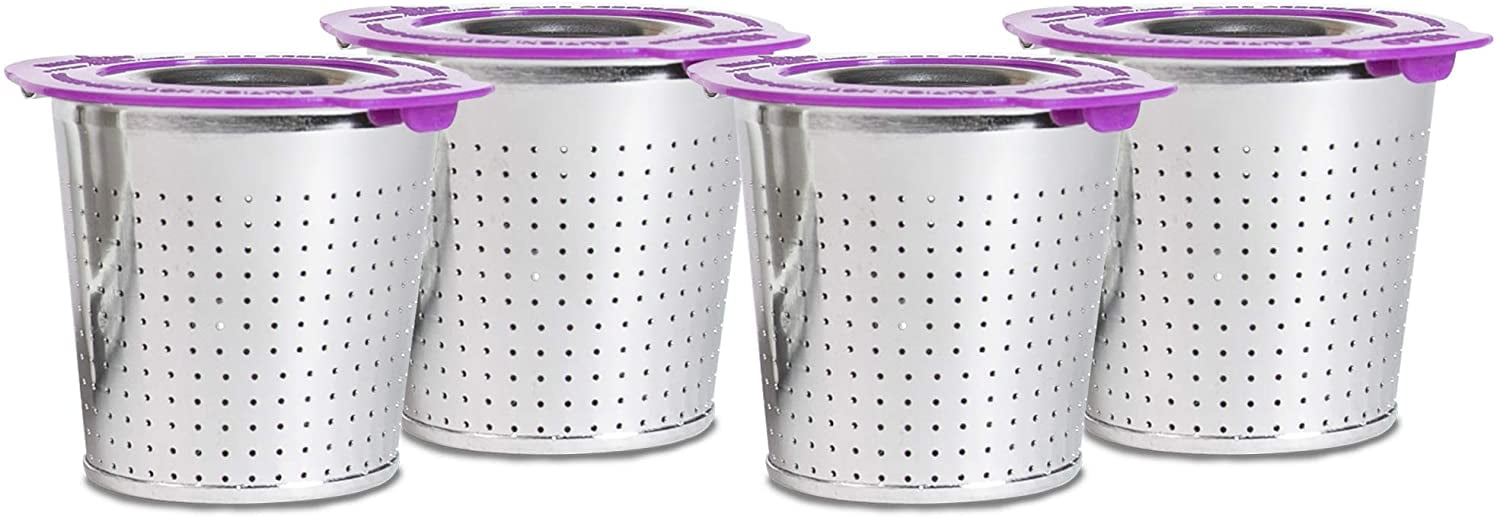 Perfect Pod 4-Pack Cafe Flow Stainless Steel Reusable K Cup Coffee Pod ...