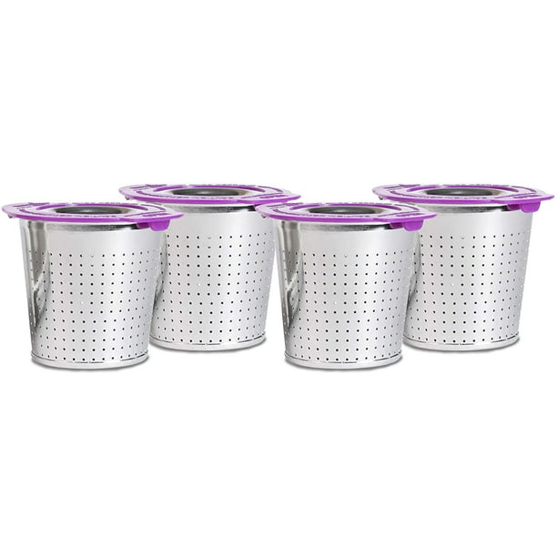Perfect Pod 4-Pack Cafe Flow Stainless Steel Reusable K Cup Coffee Pod ...