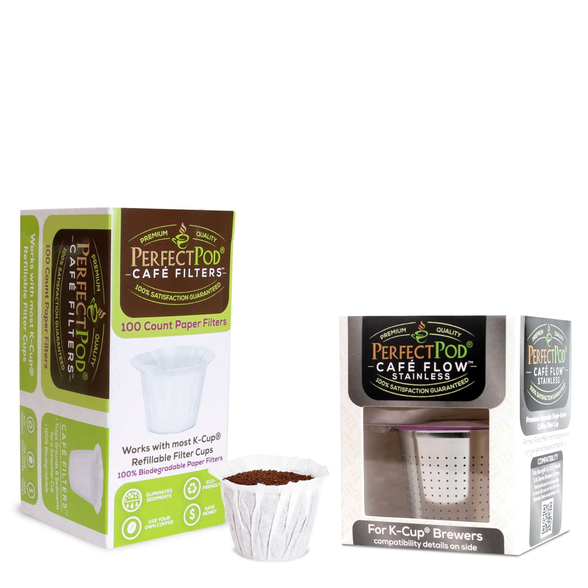 Perfect Pod Cafe Flow Stainless Steel Premium Reusable Single Serve ...