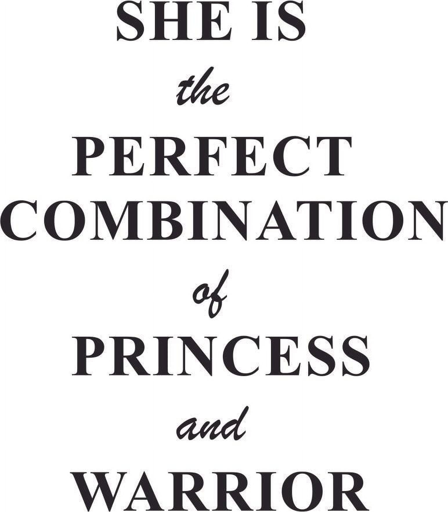 Perfect Princess Warrior Quote Quotes Customized Wall Decal - Custom ...