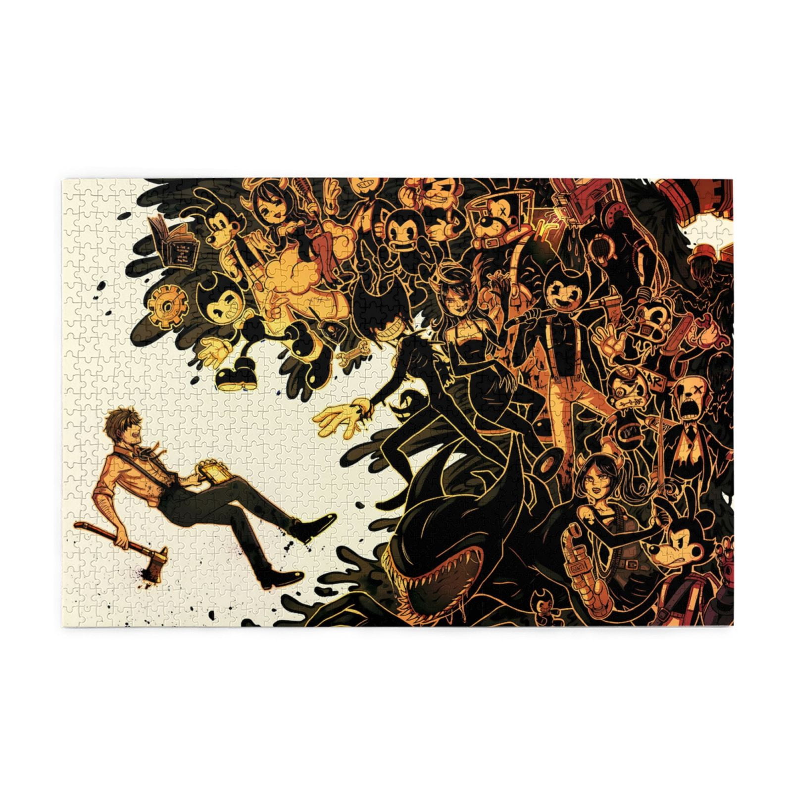 Perfect Puzzle, Bendy And The Ink-Machin Pattern 1000-Piece Picture ...
