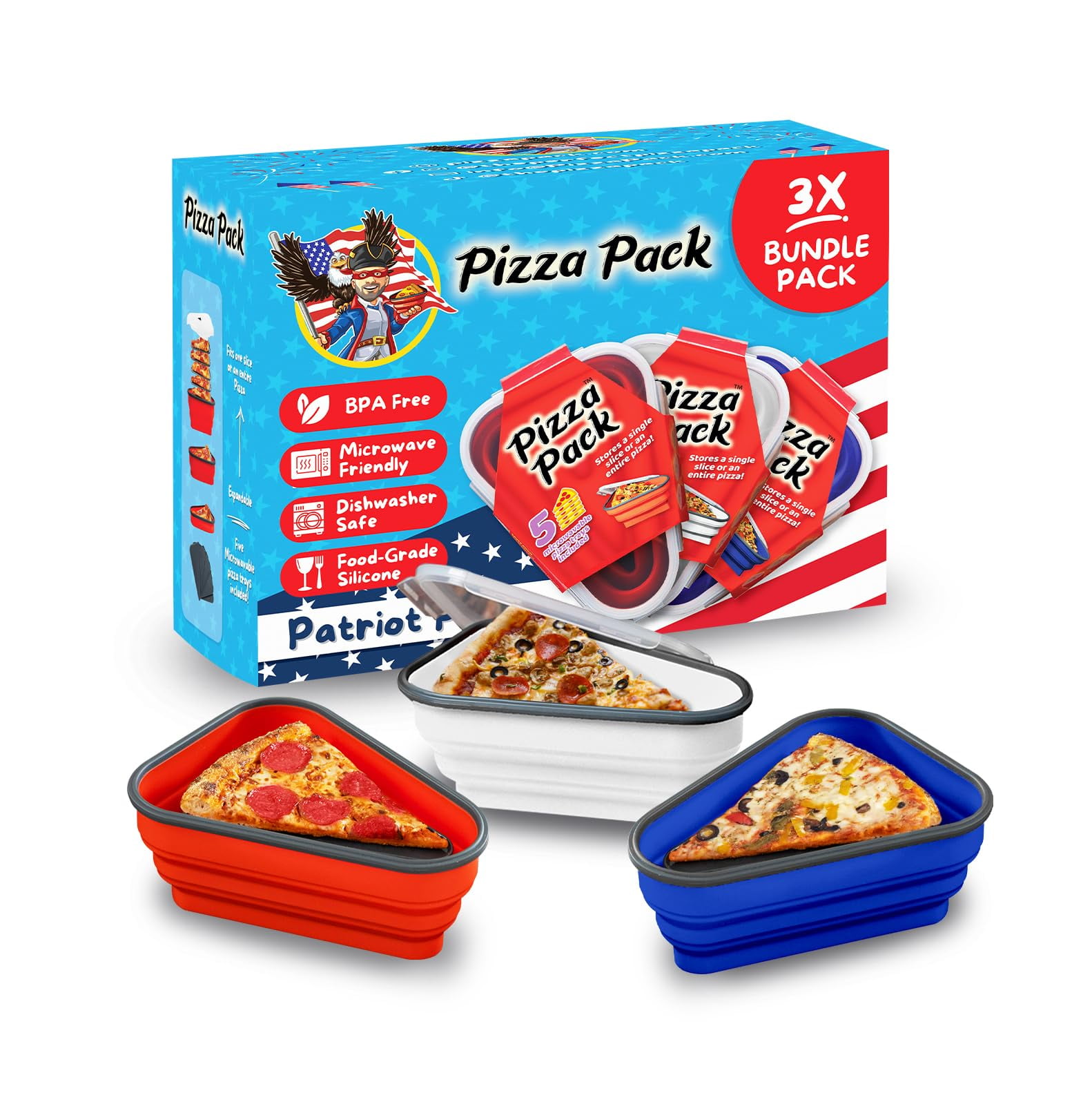 The Perfect Reusable Pizza Storage Container with 5 Microwavable ...