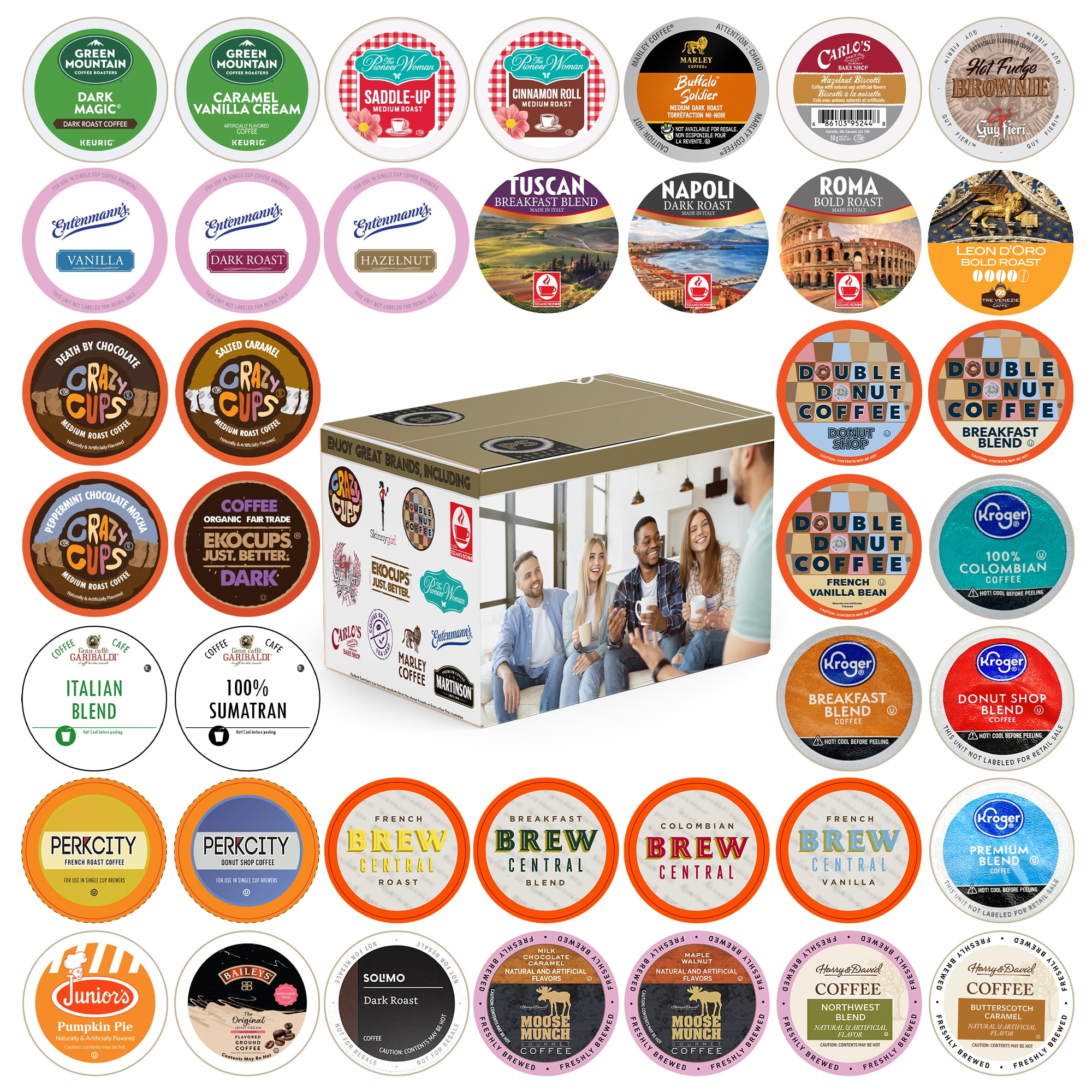 Perfect Samplers Coffee Pods Variety Pack, 40 Count for Keurig K Cups ...