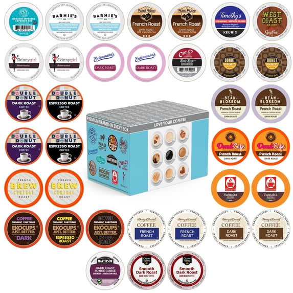 Perfect Samplers Dark Roast Coffee Pod Variety Pack - Pack for Keurig K ...