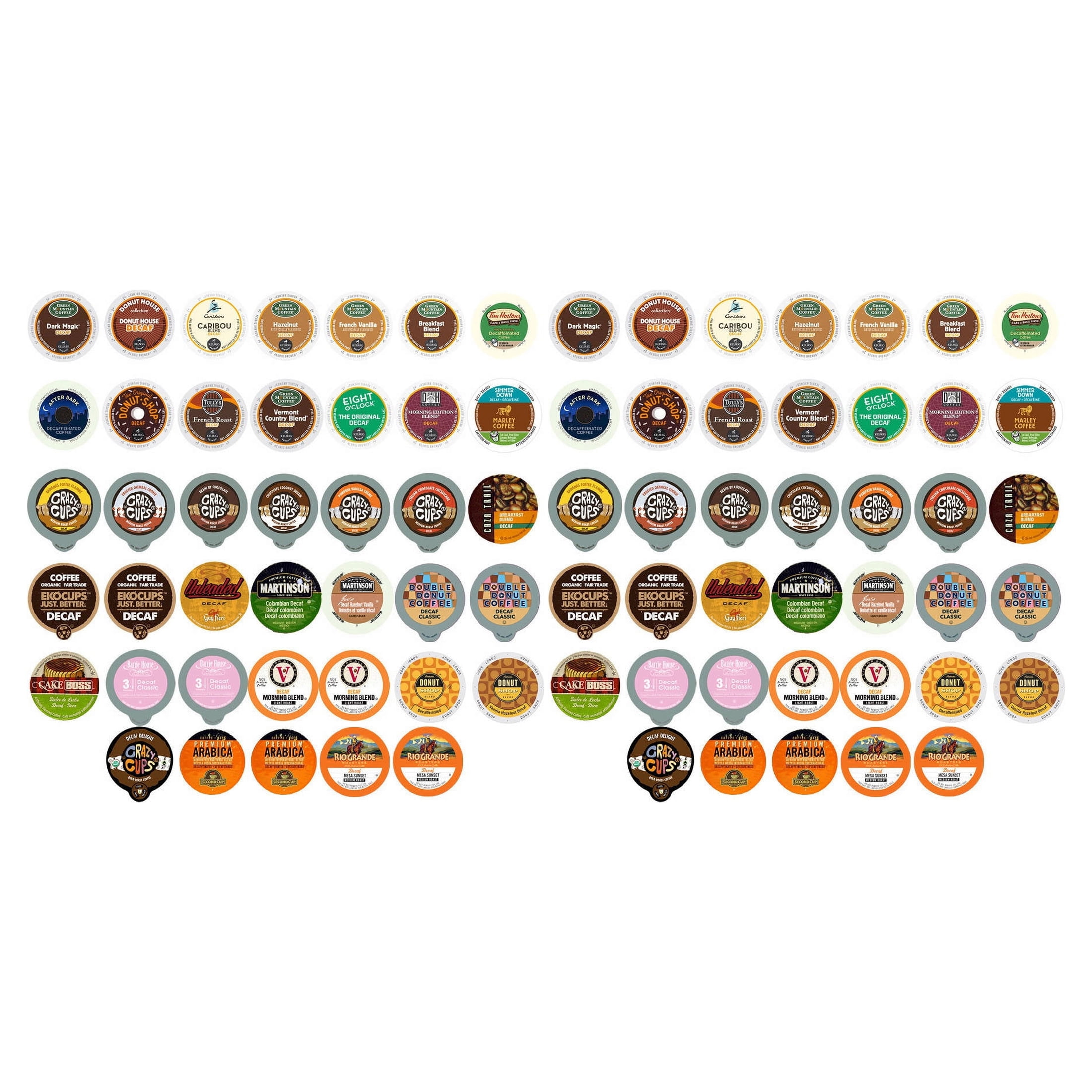 (2 pack) Perfect Samplers Decaf Coffee Single Serve Cups Variety Pack ...