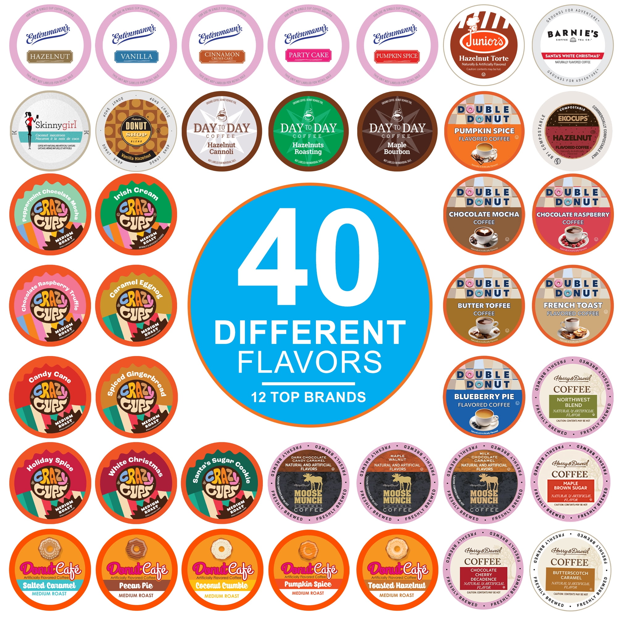 Perfect Samplers Flavored Coffee Variety Sampler Pack, Assorted Flavors ...