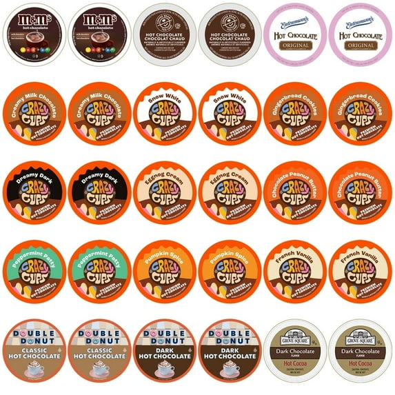 Perfect Samplers Hot Cocoa K-Cups Variety Pack for Keurig Brewers, 30 ...