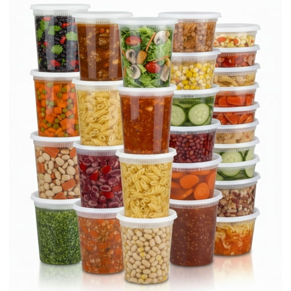 32 Oz Plastic Containers Lids