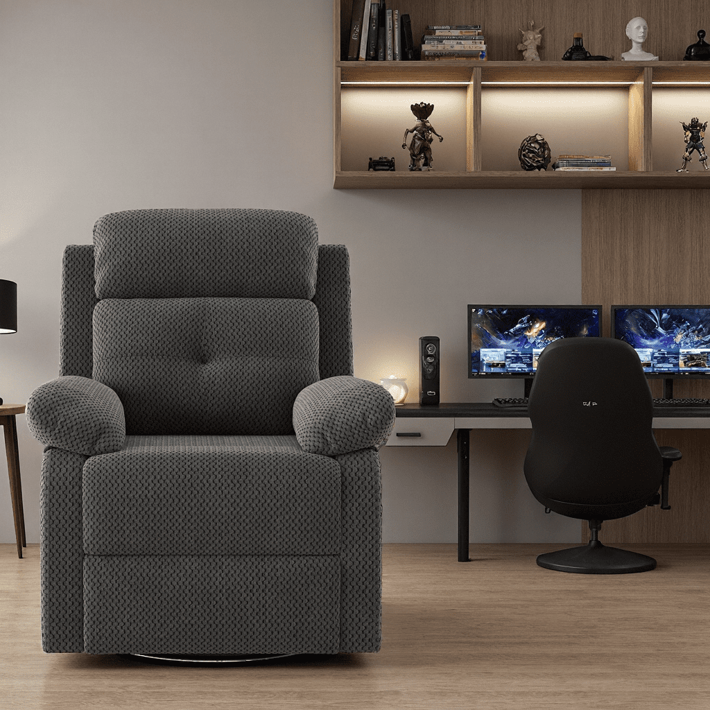 Perfect Small Space Recliner: Compact Swivel Rocker Chair with ...