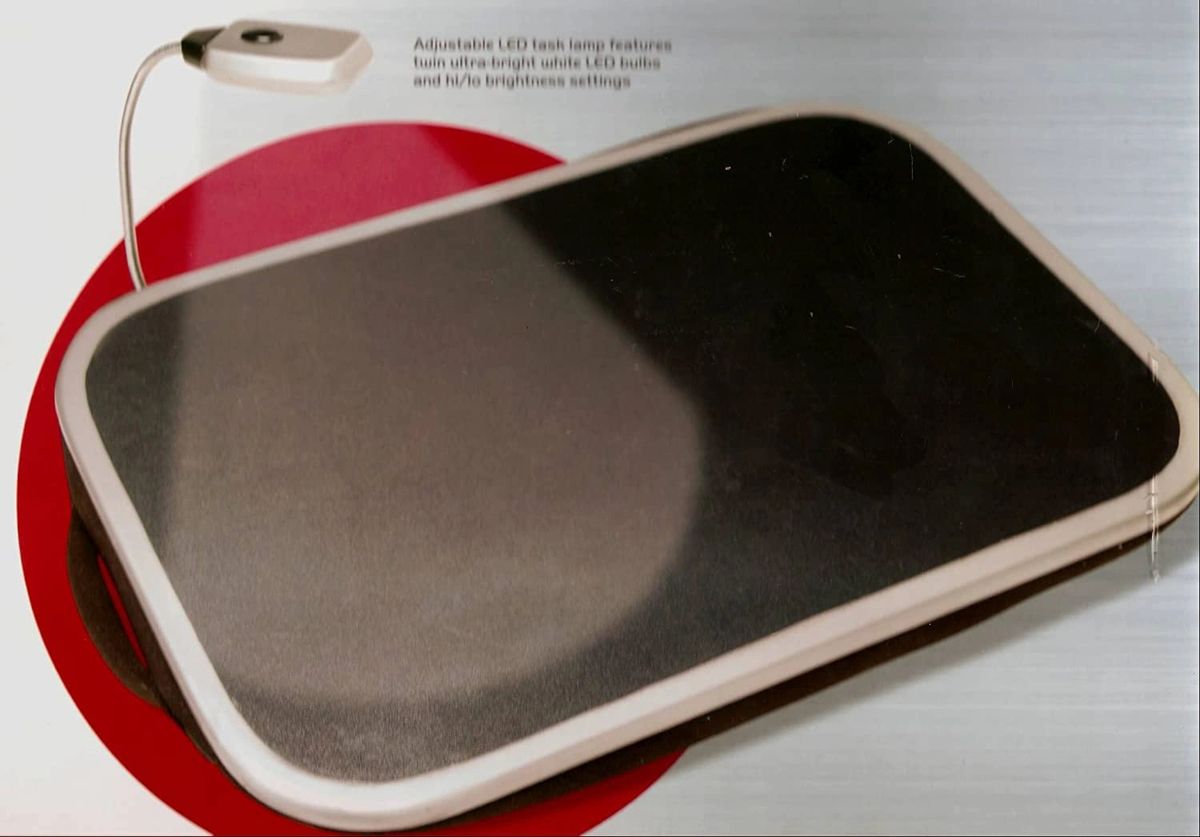 Perfect Solutions Lap Desk with Adjustable Light - PS5287BK - Walmart.com