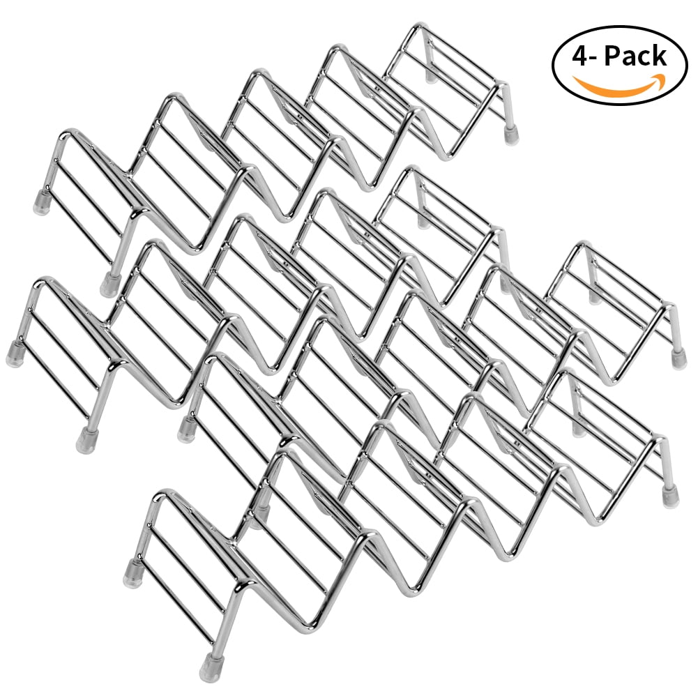 Perfect Stand for Kids' Hard or Soft Shells Stainless Steel Taco Rack ...