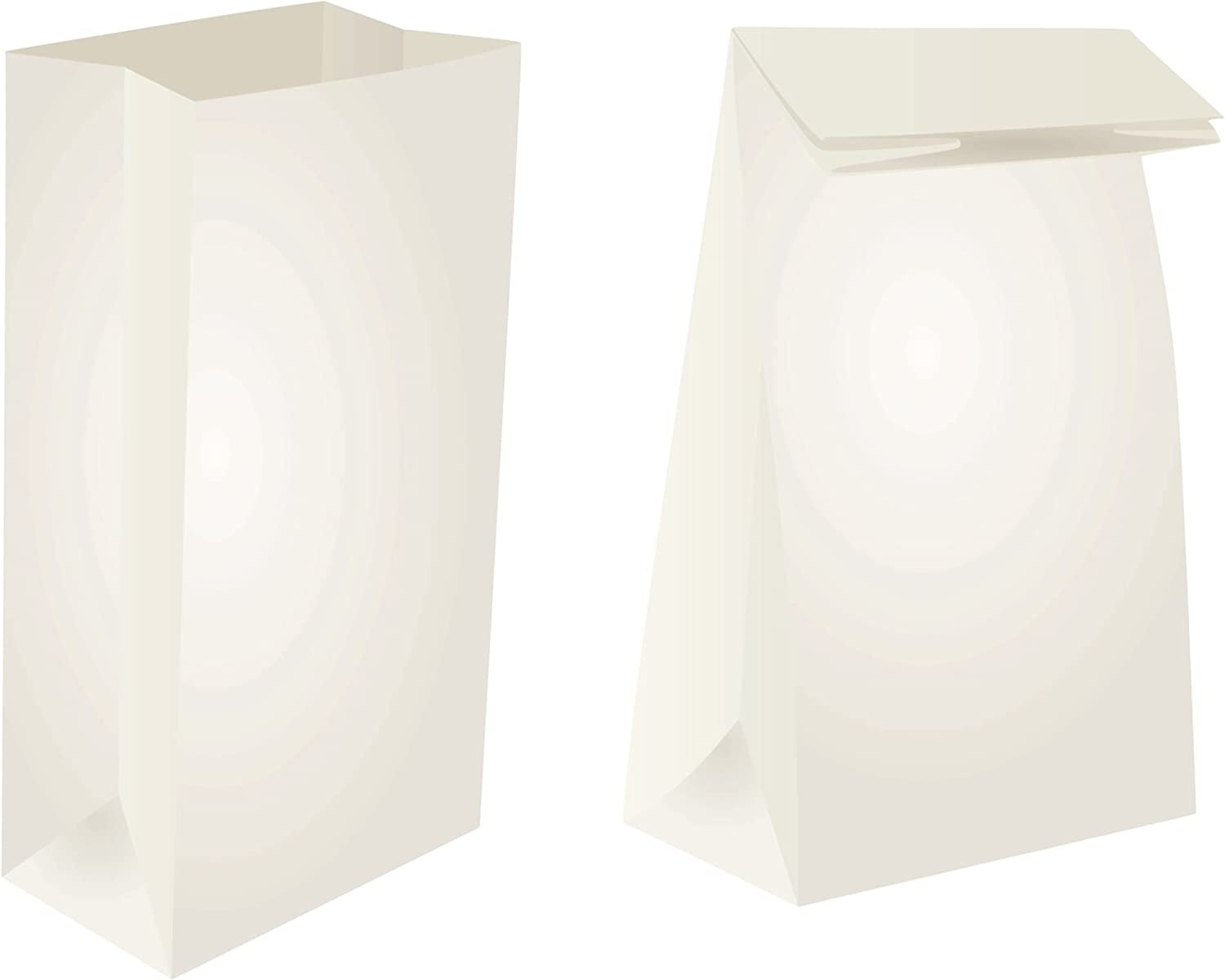 Perfect Stix 4lb Kraft White Paper Bags - Pack of 125ct (Kraft White ...