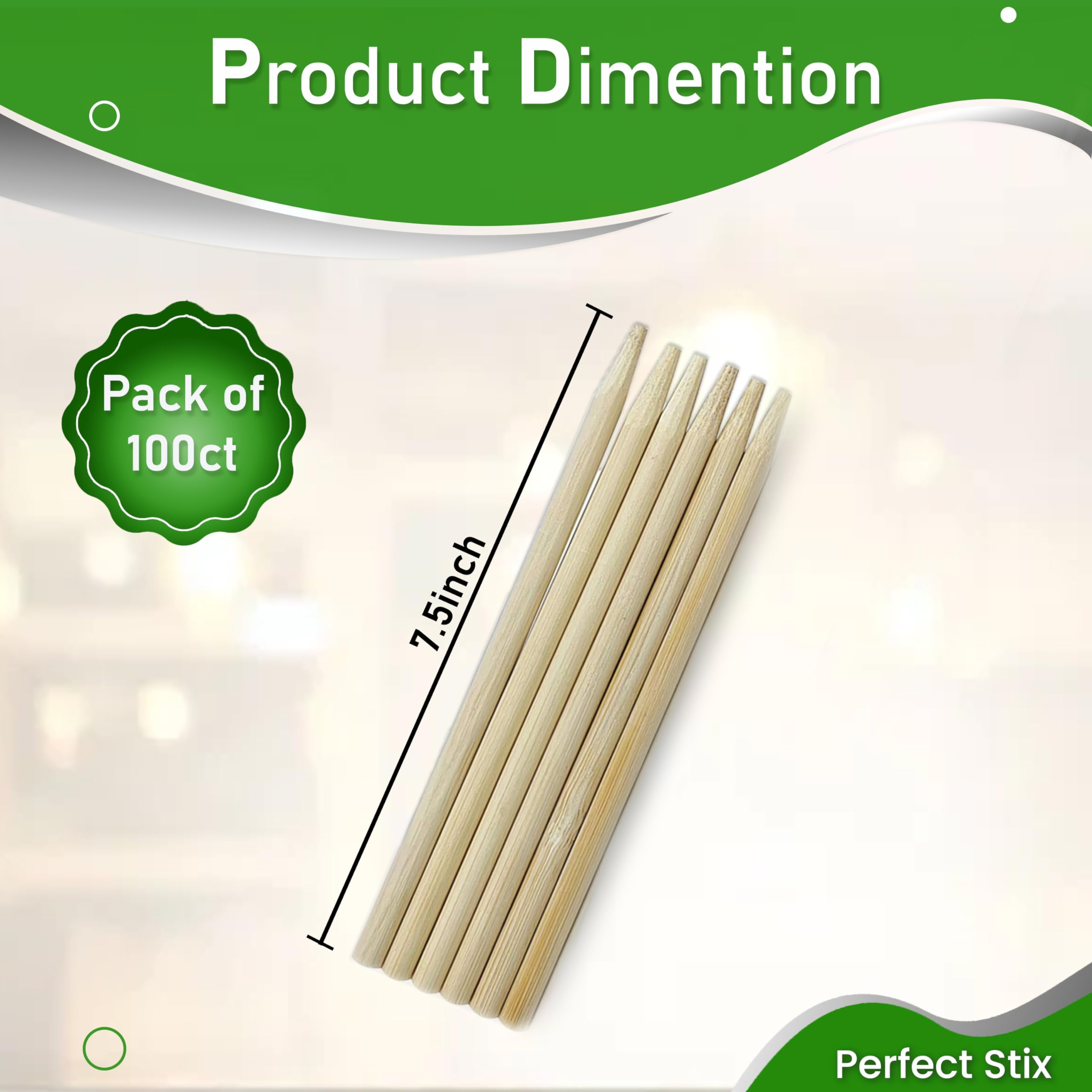 Perfect Stix Corn Dog Sticks. 7.5 inch H2FSDx 3/16 semi Pointed. Pack ...