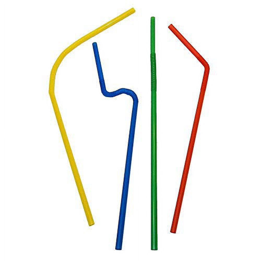 Perfect Stix Flexible , Bendy Straws Wrapped Neon Assorted ( pack of ...