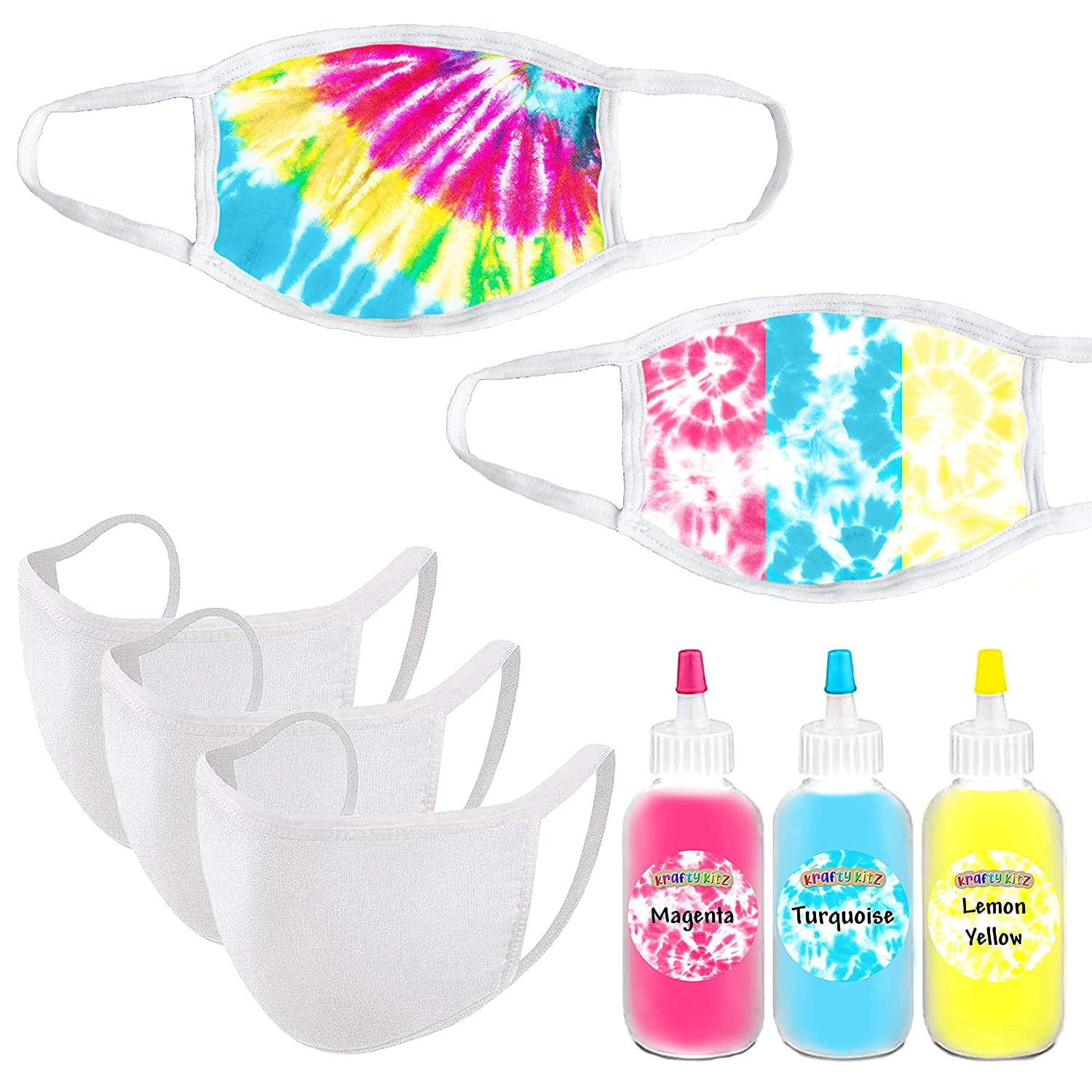 Perfect Stix Tie Dye Mask Kit - DIY Back to School Tie Dye Masks, 1 ...