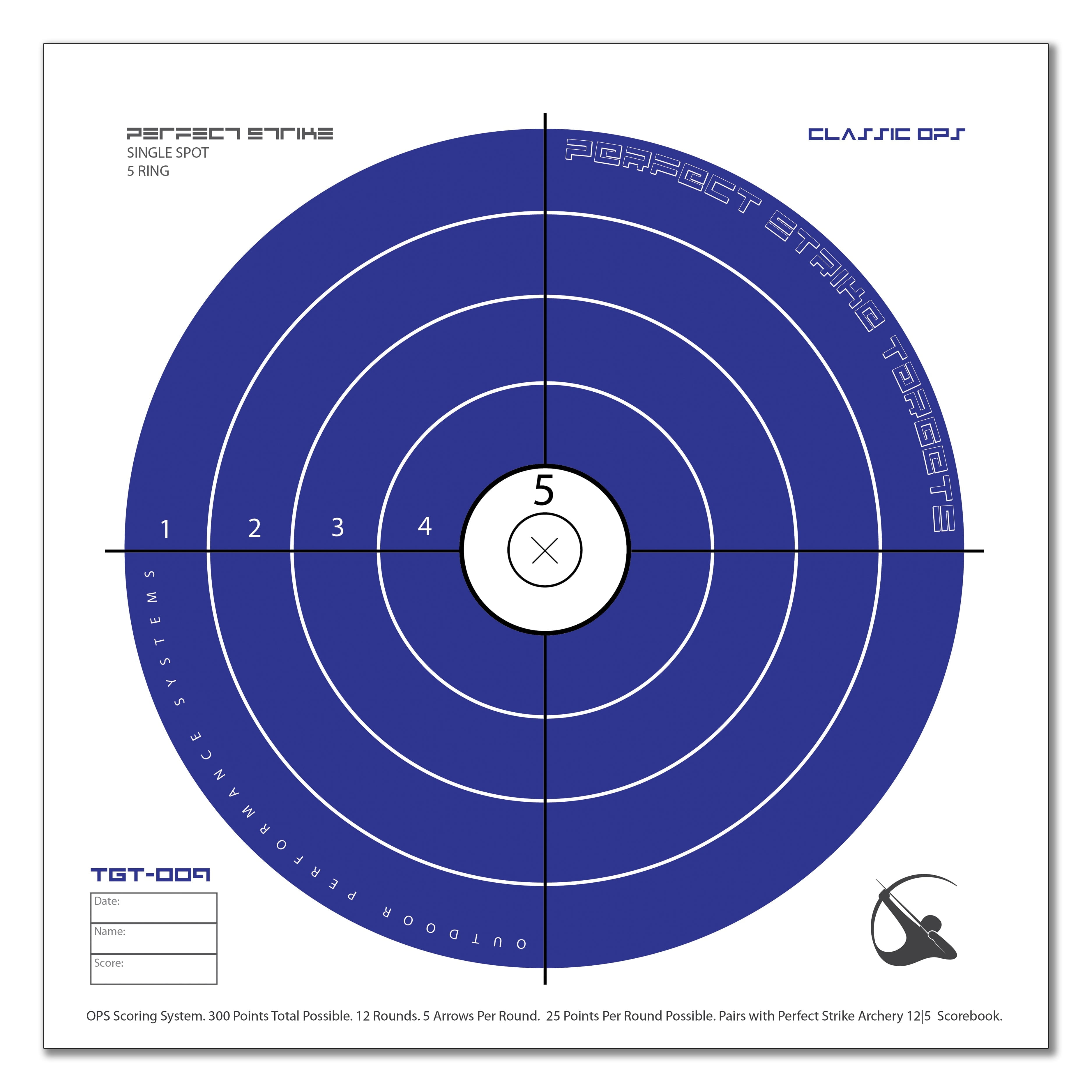 Perfect Strike ARCHERY SYSTEM Targets. CLASSIC OPS No. 009. Single Spot ...
