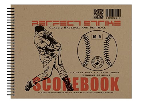 Perfect Strike Baseball Scorebook with Rules and Scoring Instructions ...