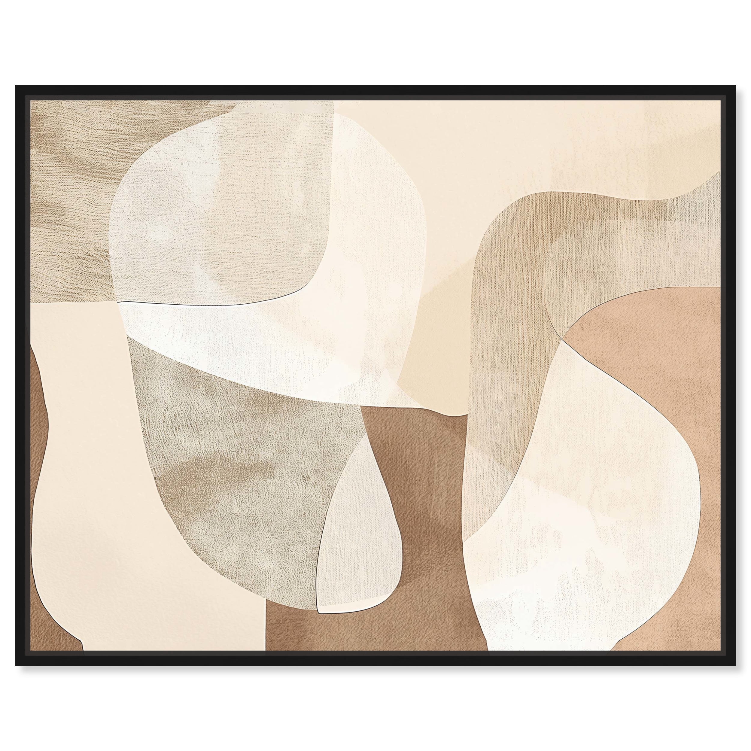 Perfect Tan Shapes Modern Earth Tone Abstracts Canvas Wall Art by Art ...