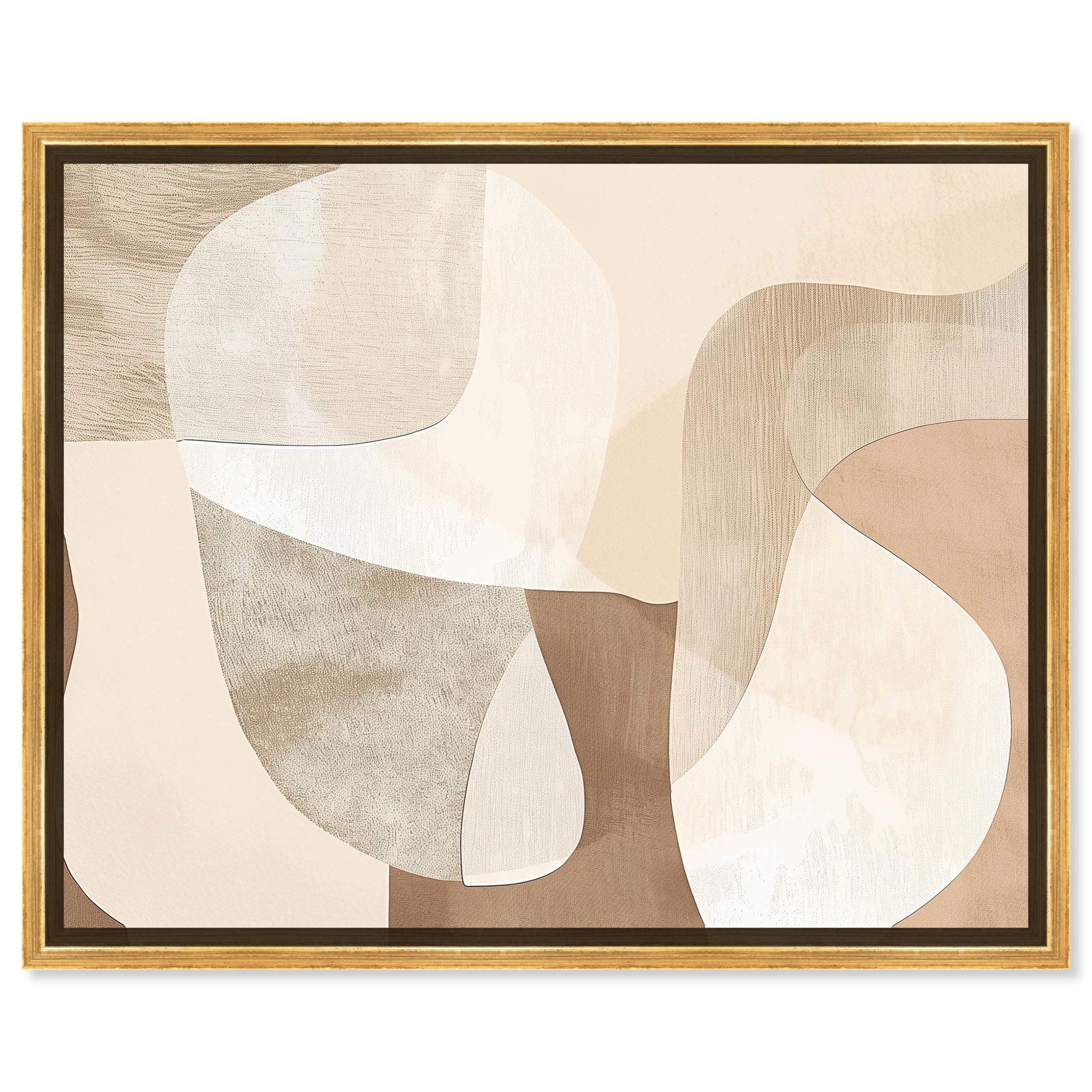 Perfect Tan Shapes Modern Earth Tone Abstracts Canvas Wall Art by Art ...