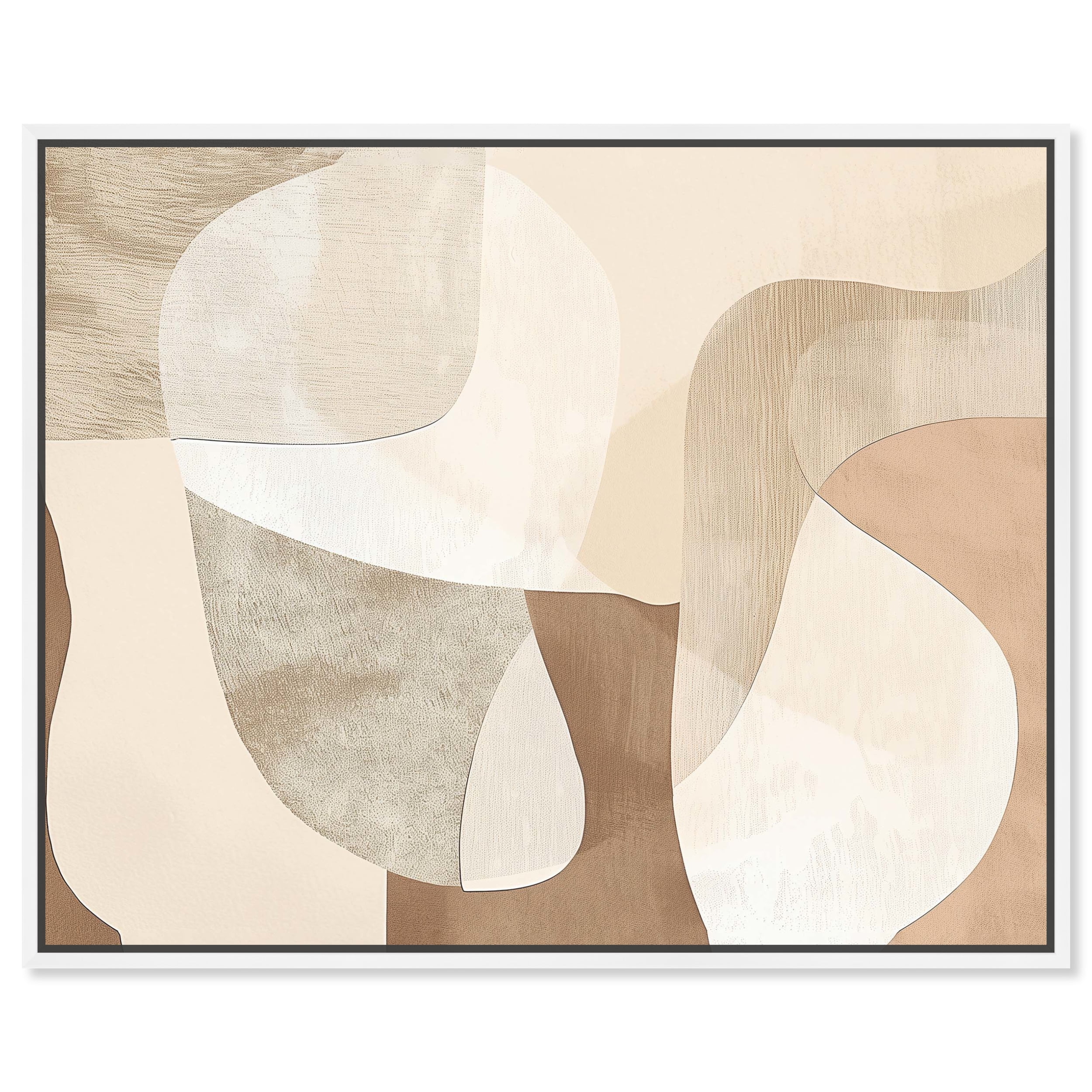 Perfect Tan Shapes Modern Earth Tone Abstracts Canvas Wall Art by Art ...