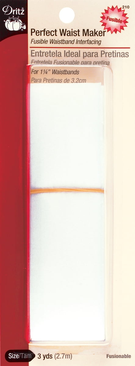Perfect Waist Maker Fusible Interfacing 1-1/4"X3yd-White , Pk 2, Dritz - Walmart.com