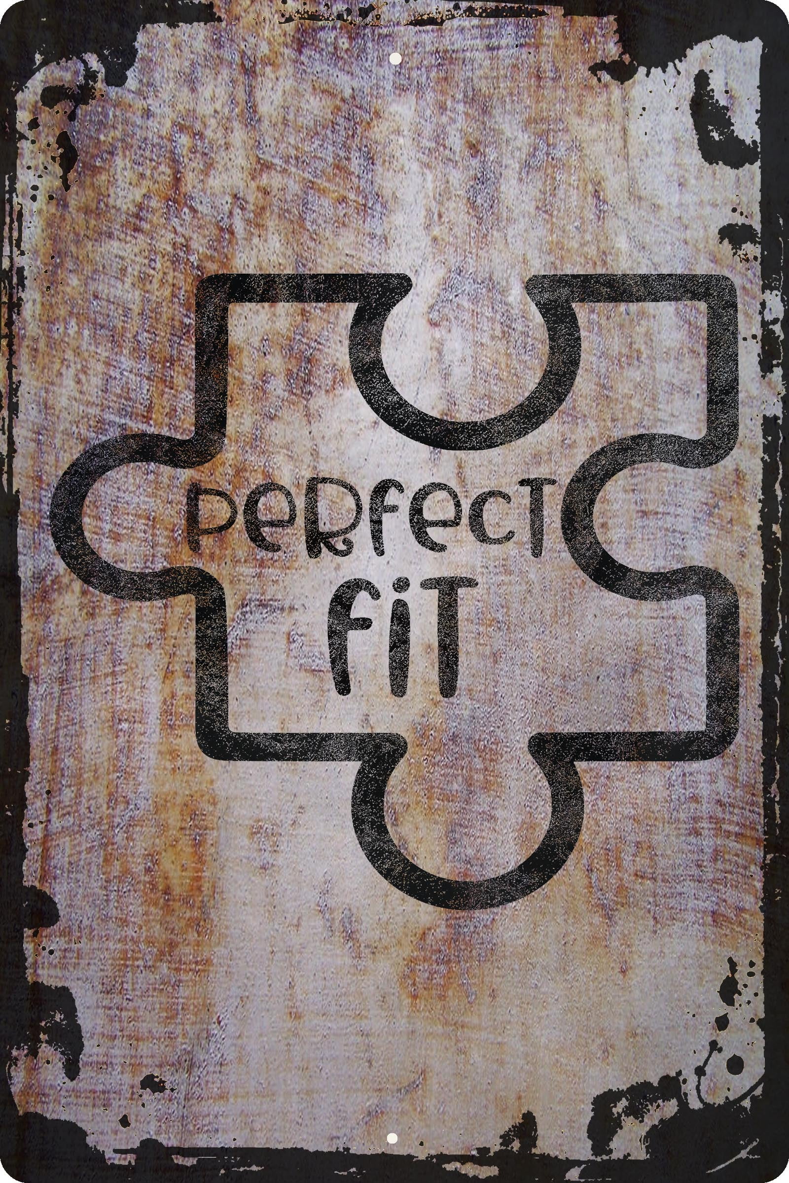 Perfect fit puzzle piece funny love couple together Beige Wall Art ...