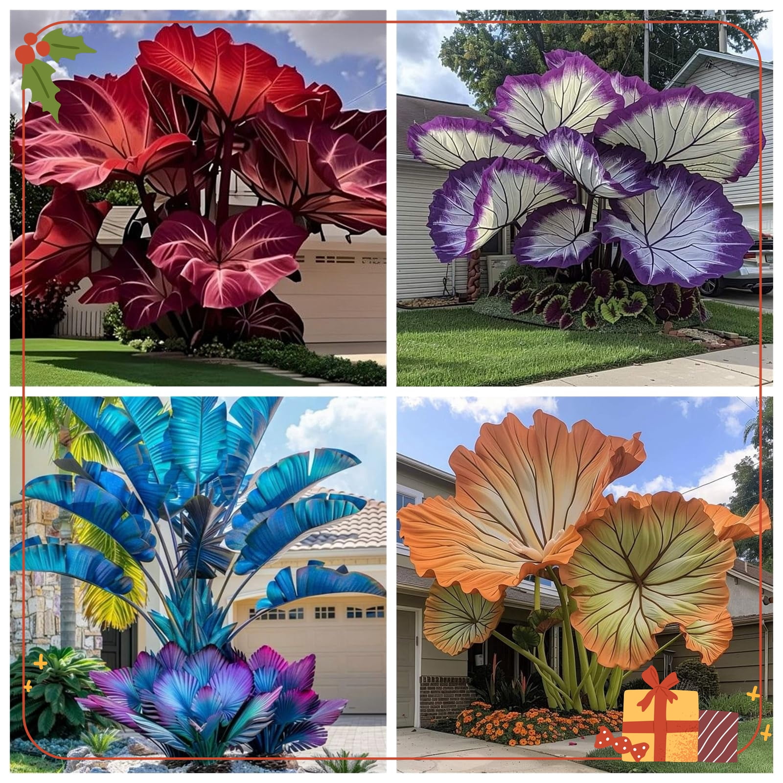 Perfect for Borders-Elephant Ear Planting-Home Decoration-(Non ...