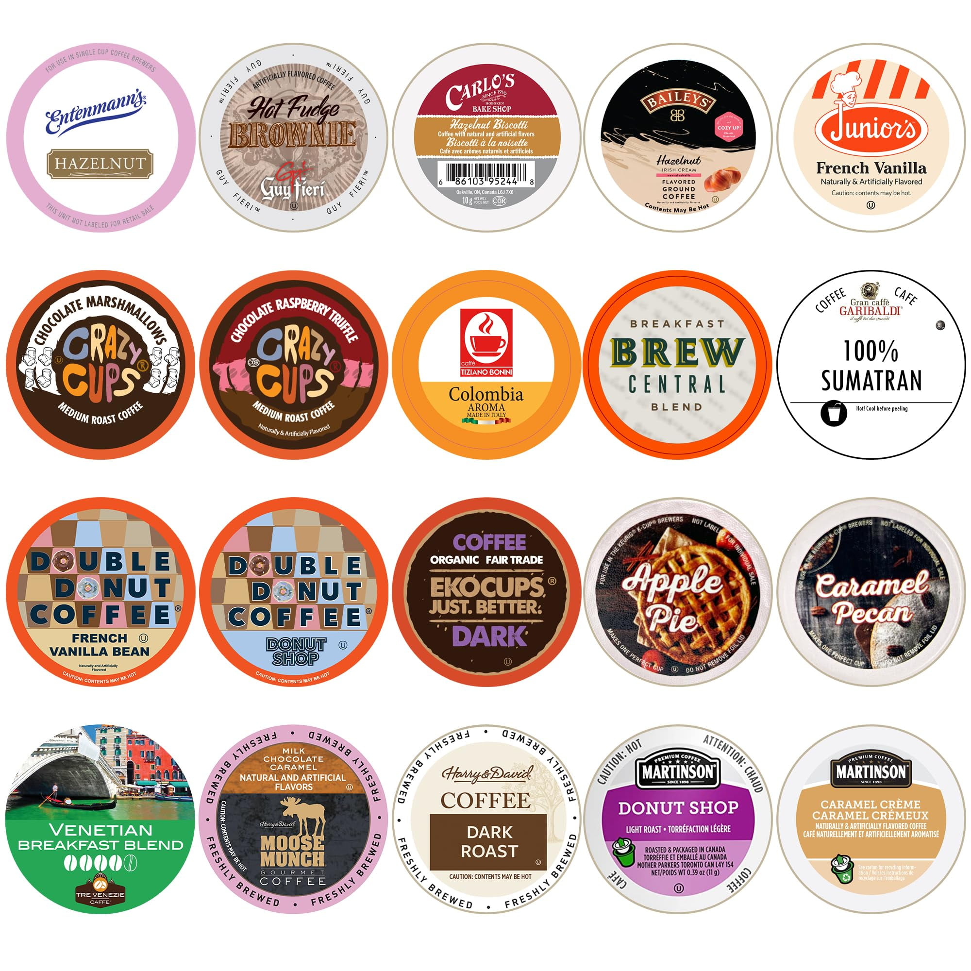 Perfect samplers Variety Pack Sampler, Assorted Single Serve Pods for ...