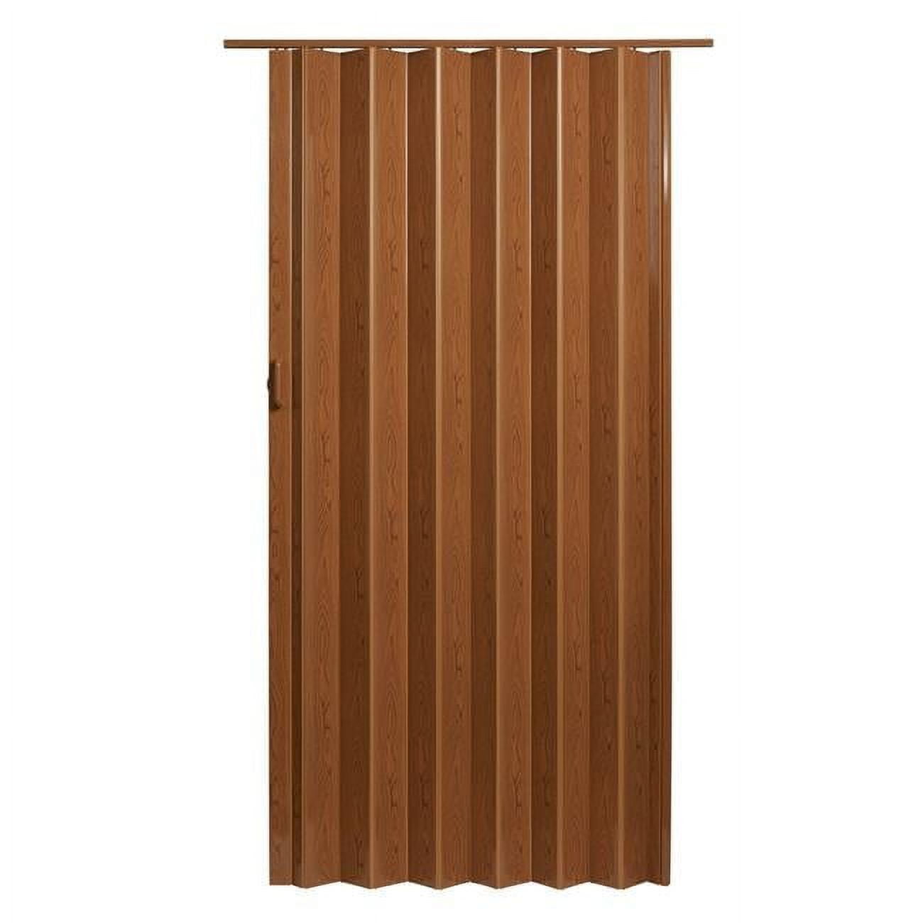 Oakmont 48x80 in. Pecan Vinyl Foldable Accordion Interior Closet Door ...