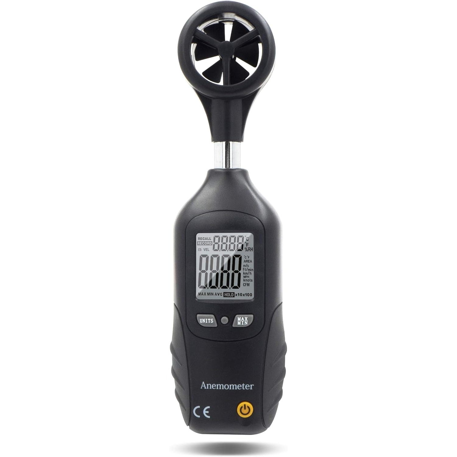 PerfectPrime WD0081, New Digital Mini LCD Wind Speed Gauge Anemometer ...