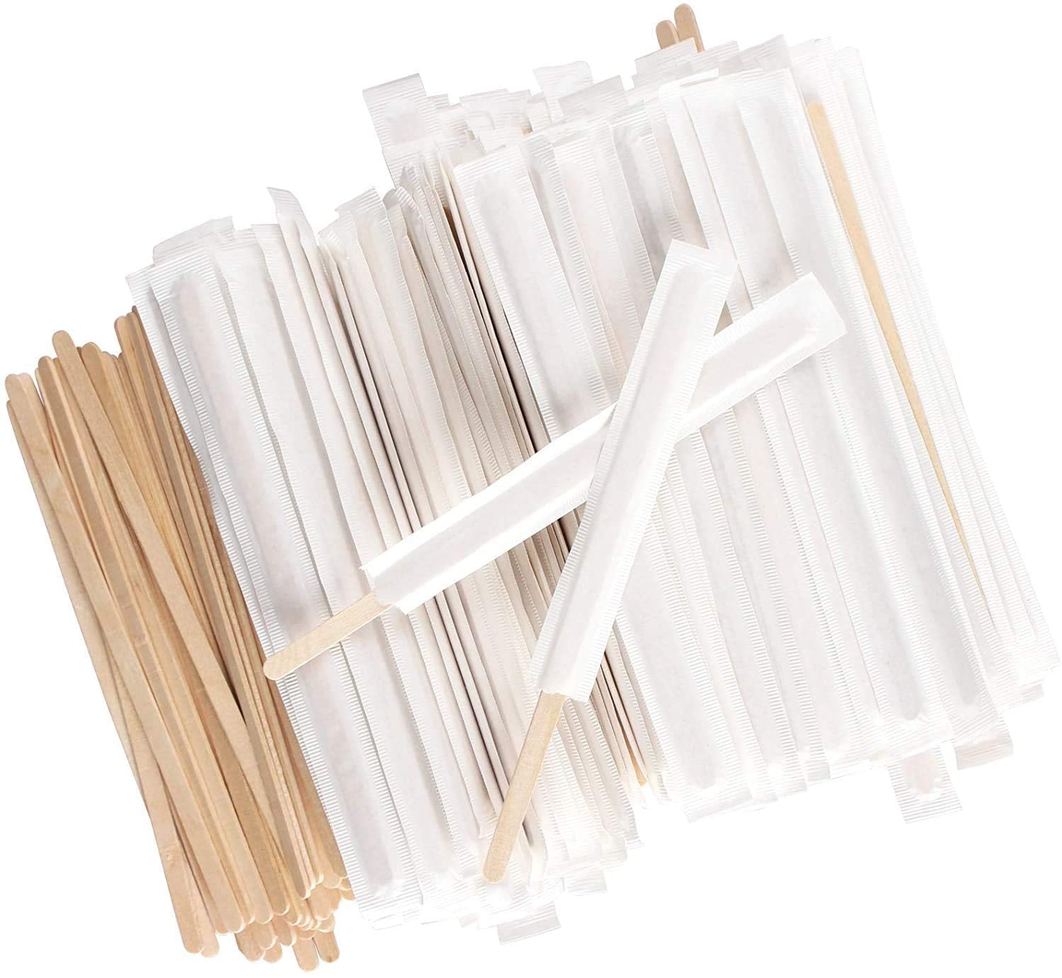 PerfectStix 7.5 Inch Individually Wrapped Wooden Coffee Stirrers ...