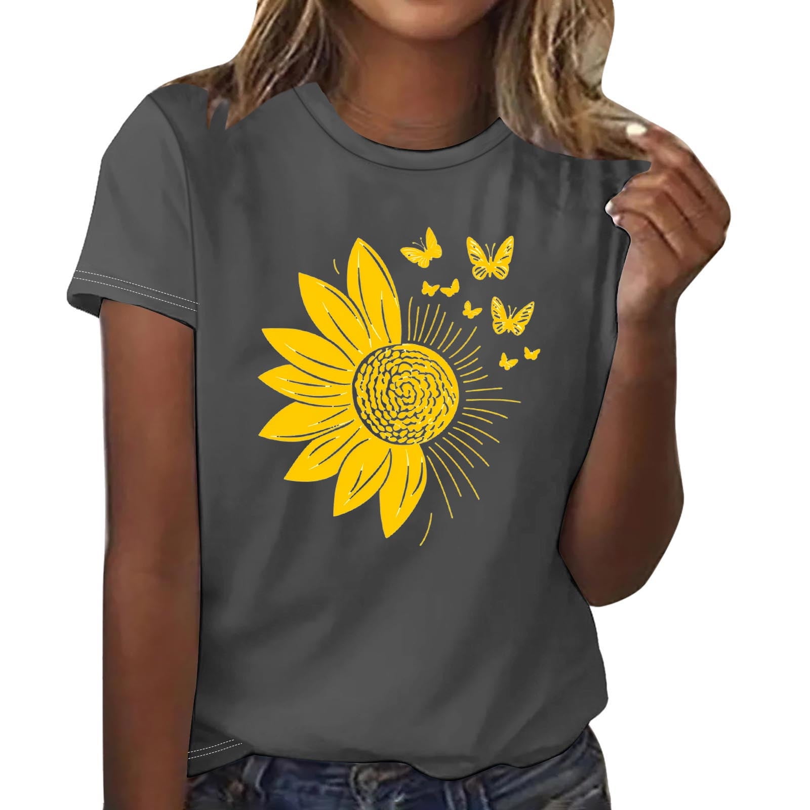 Perfectbot Graphic T-Shirt for Women - Cute Short Sleeve Summer Top ...