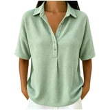 Perfectbot Women's Waffle Knit Short Sleeve Shirt – Relaxed Fit ...