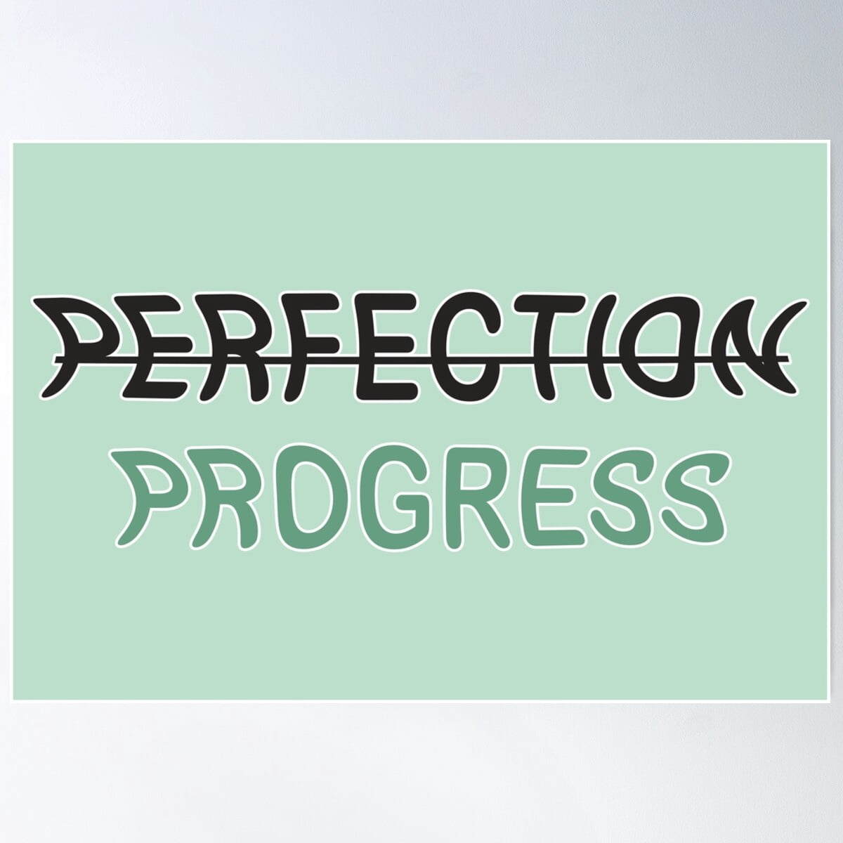 Perfection-Progress Poster Wall Art, Modern Wall Decor, 12x18 UNFRAMED ...
